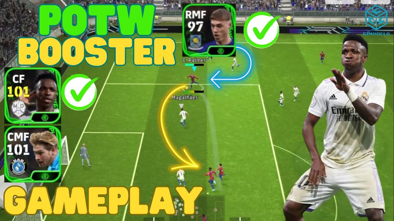 Review Semua POTW BOOSTER Vinicius Jr 101 Dan Kevin De Bruyne 101 eFOOTBALL 2024 Mobile - YouTube