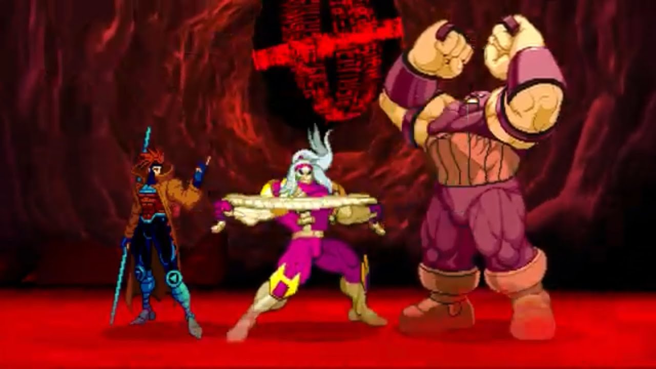 Marvel vs Capcom 2: Gambit, Juggernaut, and Omega Red arcade ...