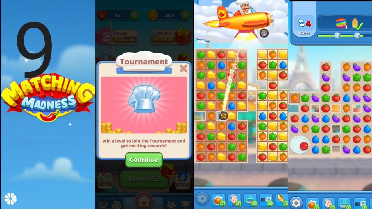 Matching Madness: Match 3 Puzzle games. Level 50 -53 - YouTube