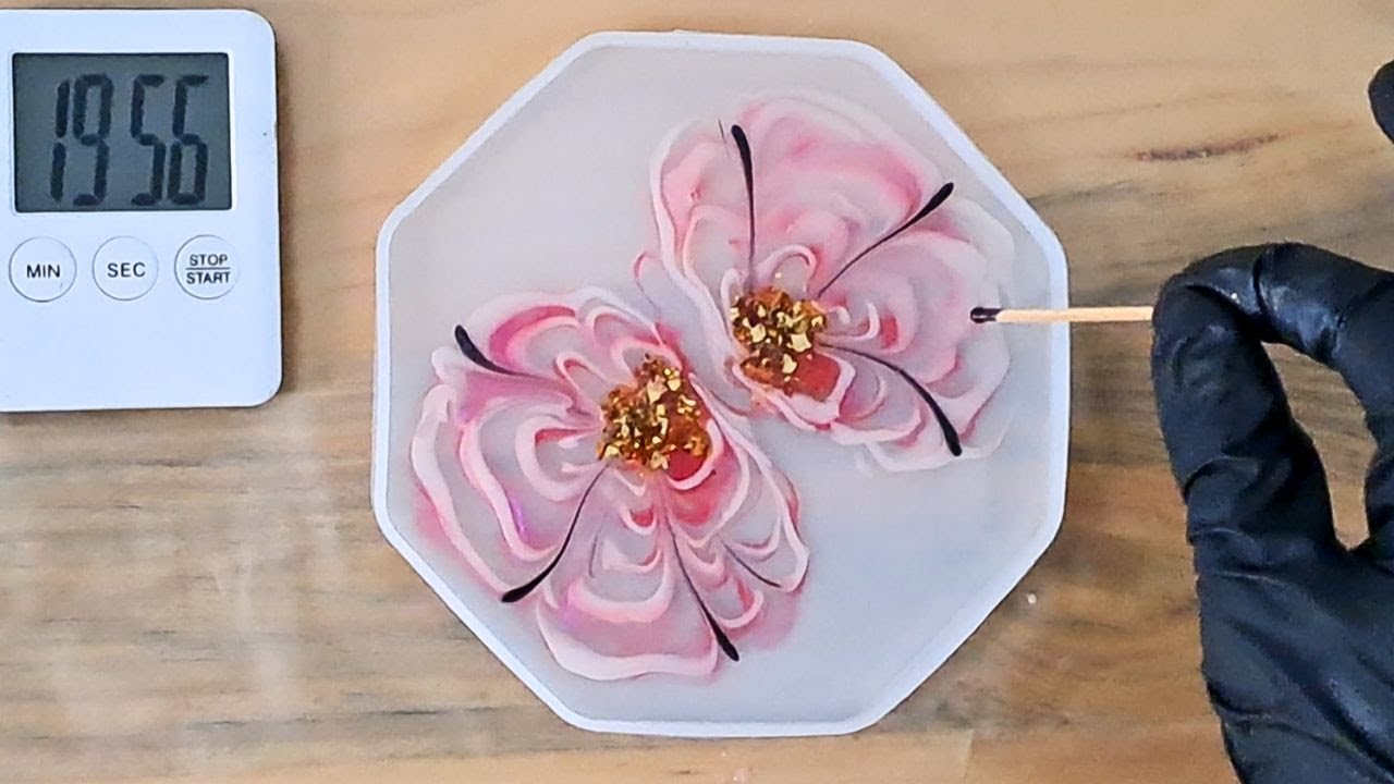 Creating Soft, Elegant Resin Blooms with Gentle Color Blends - YouTube