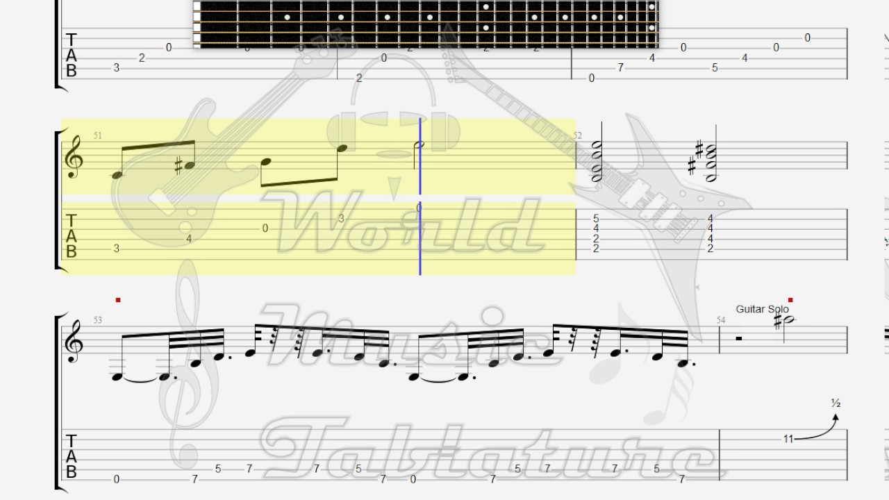 Dream Theater Another Day GUITAR TAB - YouTube
