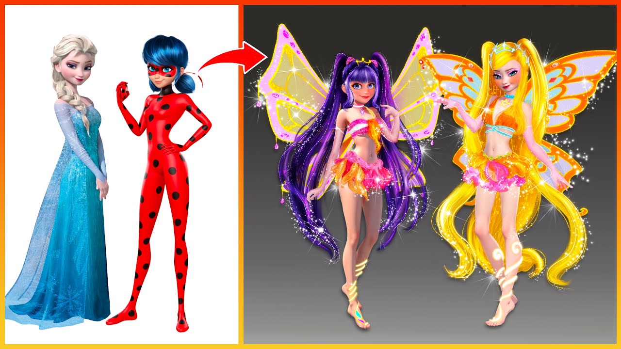 Can Ladybug Beat Elsa In A Magical WINX Club Fairy Tale Showdown? - YouTube
