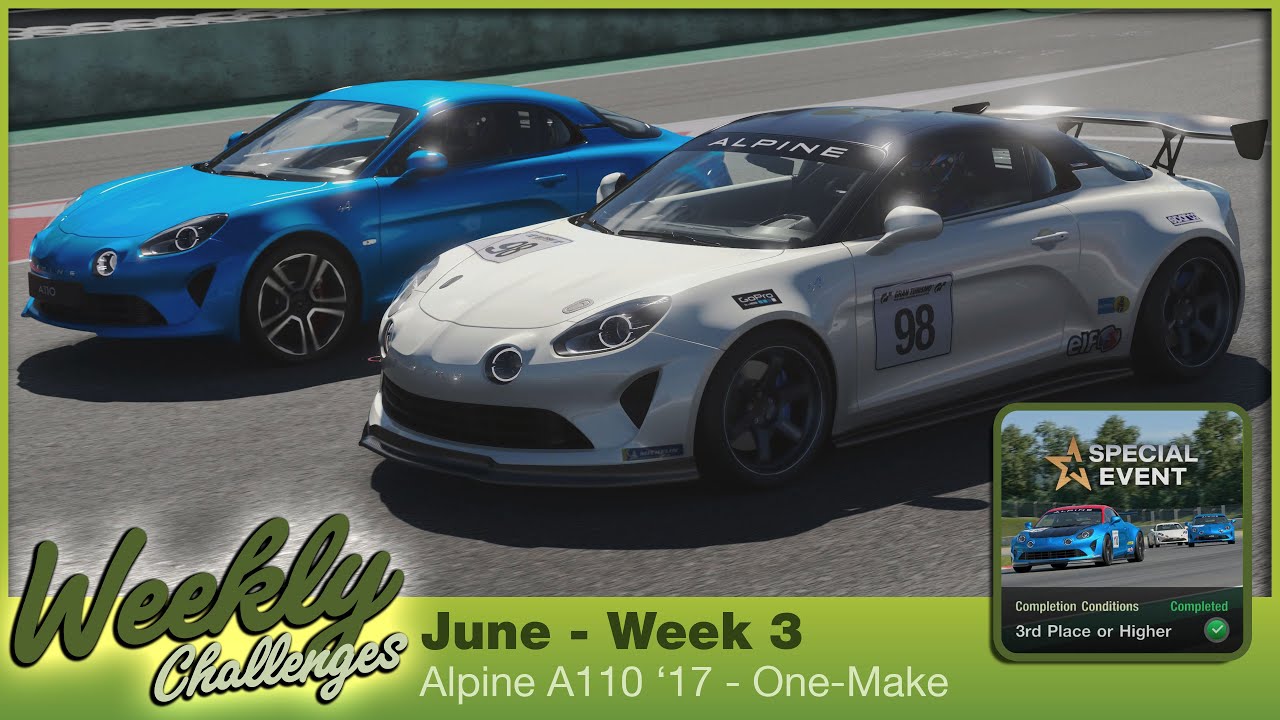 Alpine A110 '17 - One-Make I Weekly Challenges I June - Week 3 I Gran ...