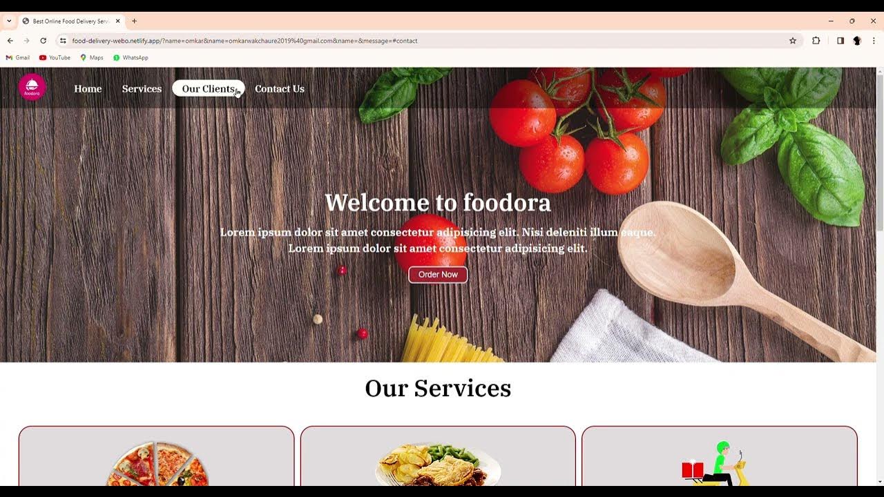 Responsive Food Delivery Website project Created Using HTML and CSS. - YouTube