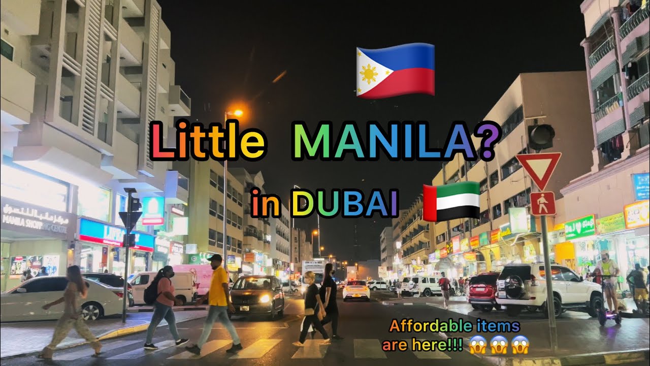 Little MANILA in DUBAI (4K HD) | Driving Tour in Busy Streets of Al ...