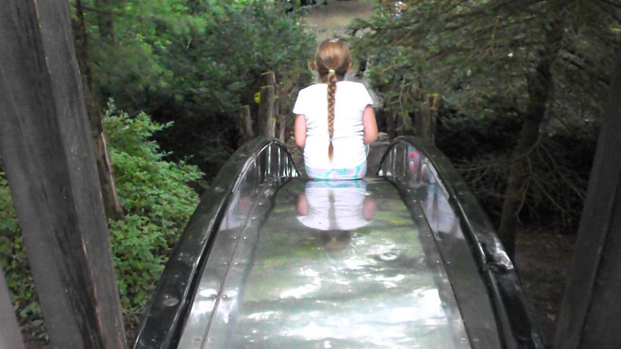 Dani & Sydney Mammoth Park Giant Slide 2 - YouTube