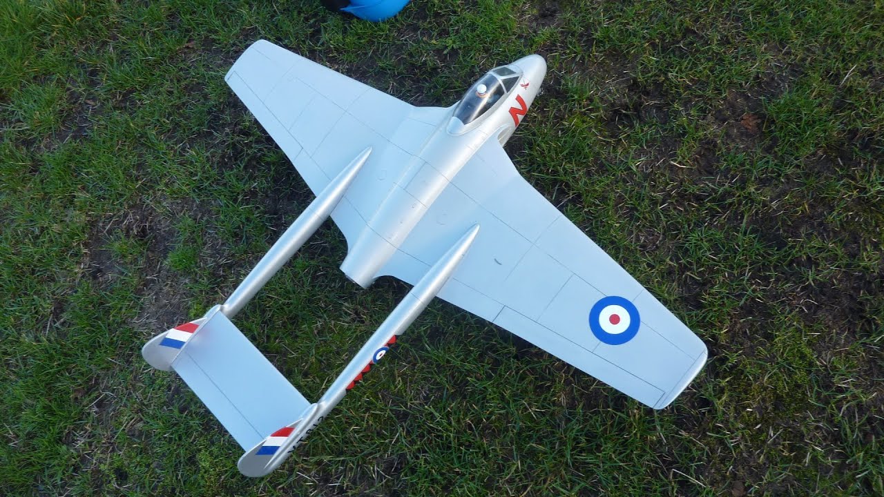 On board with DH 100 Vampire turbine at Skelmersdale Model aircraft ...
