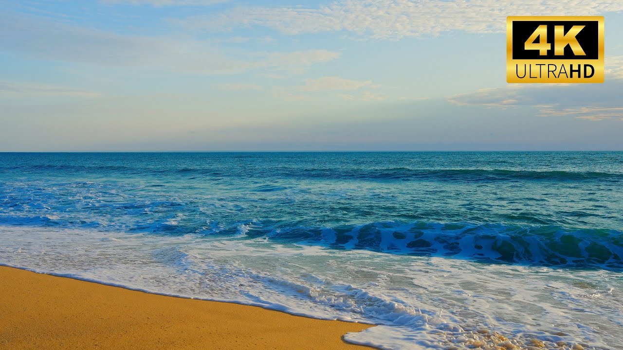 🖼️ Ocean 4K Screensaver • 12 Hours Live Stream • Quiet Coastal ...