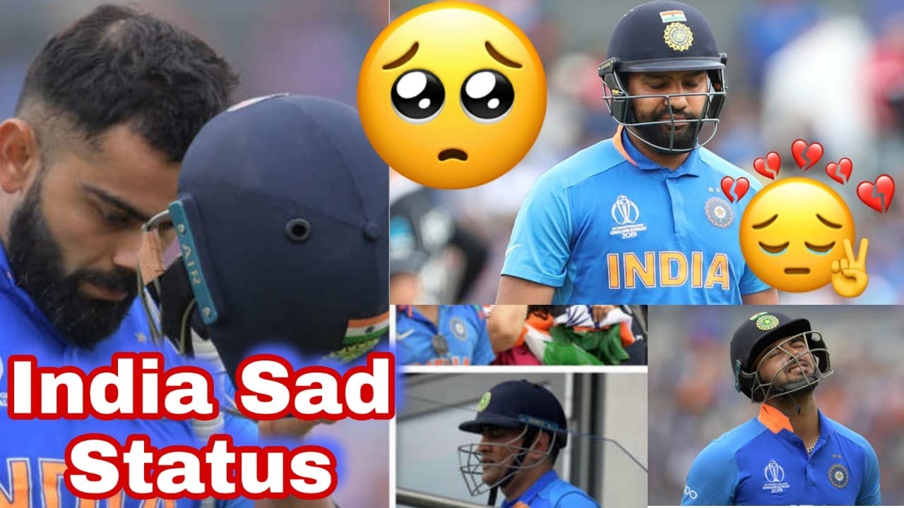 India Sad Song Status 😭|India lose Status|#indvsnz #sadstatus#shorts# ...