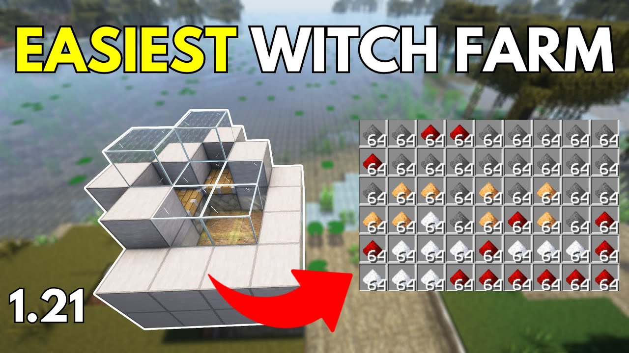 BEST WITCH FARM for Minecraft Bedrock 1.21+ - YouTube