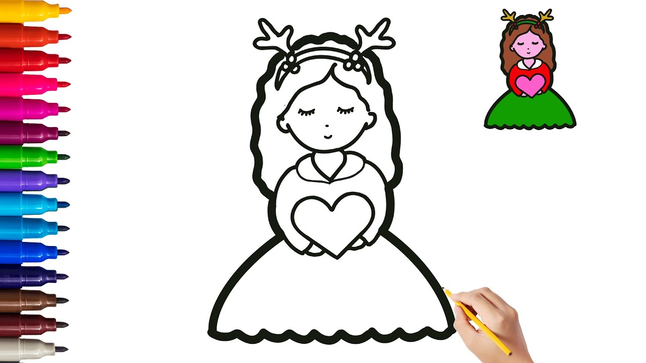 How to Draw Cute Little Girl Drawing Step by Step | Easy Drawing. - YouTube
