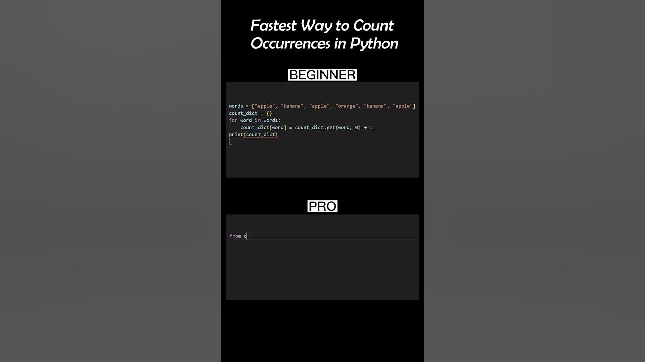 Beginner😅 Vs Pro😎 ⚡ Fast Count 🚀 Python Programming Coding Shorts 