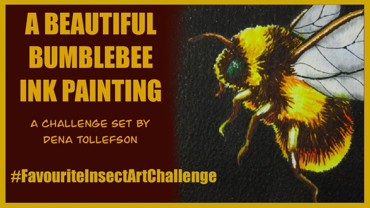#FavouriteInsectArtChallenge a gorgeous sparkling Bumble Bee - YouTube