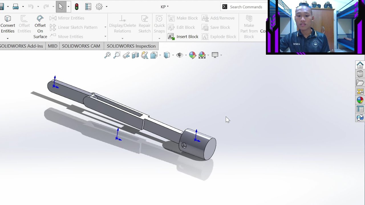 Tutorial Membuat 3D Model Piston dengan Solidworks - YouTube