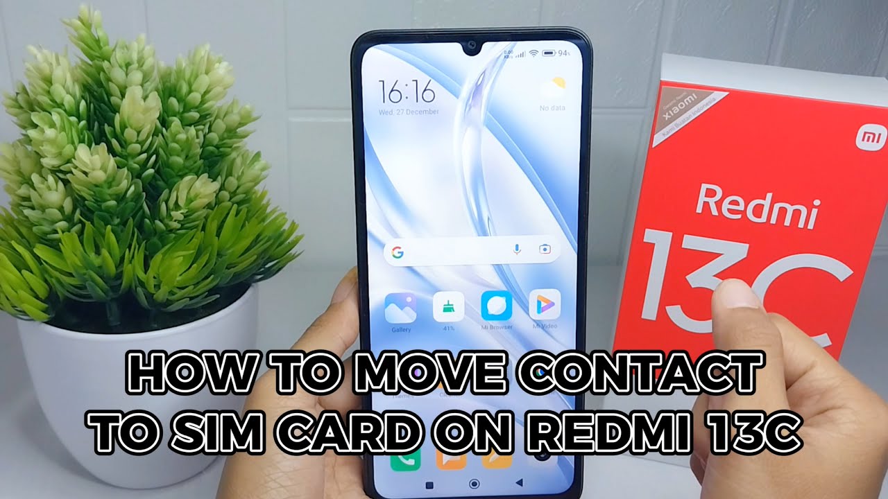 How to Move Contact to SIM Card On Redmi 13C - YouTube