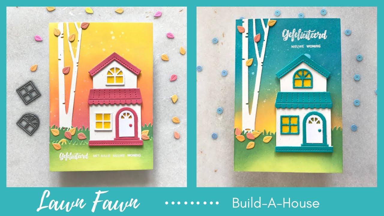 Lawn Fawn Build a House in Fall - YouTube