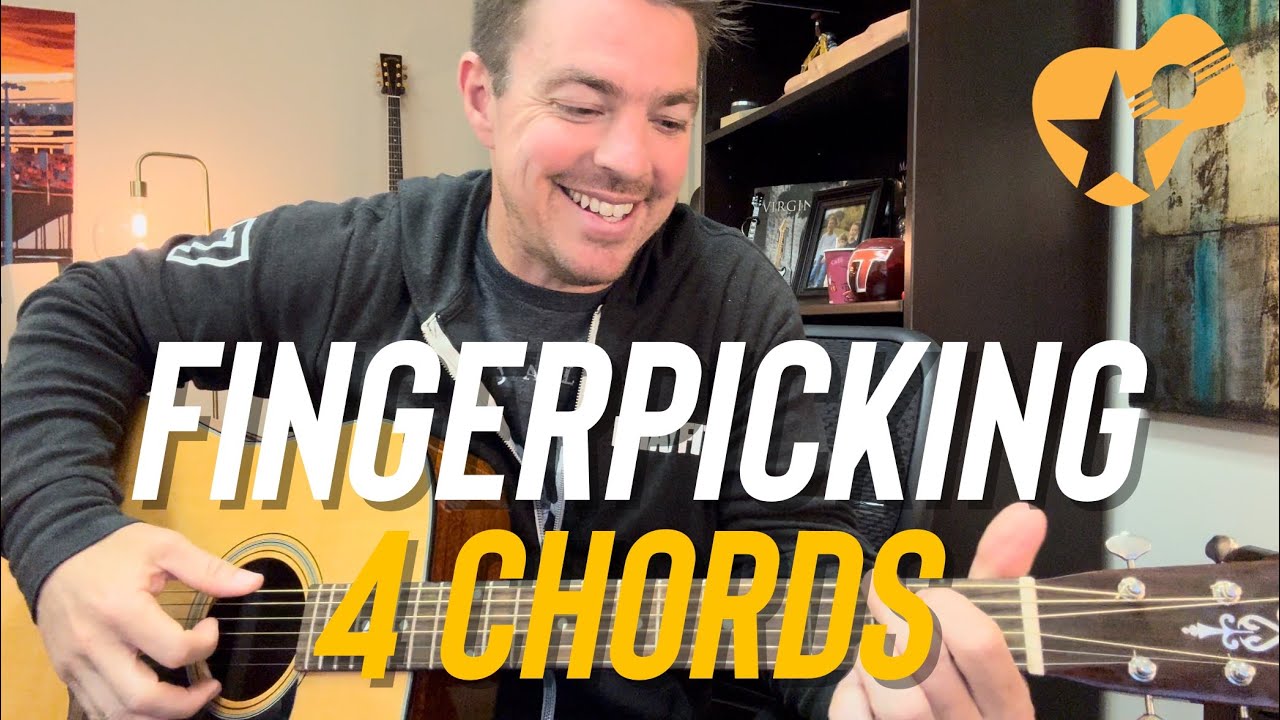 Fingerpicking 4 Chords | Travis Tritt / Luke Combs | Beginner Guitar ...