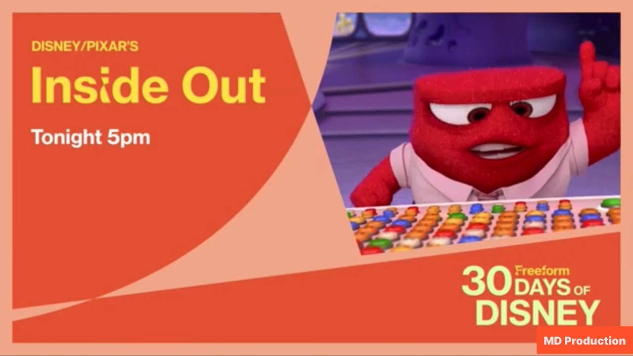 Freeform 30 Days of Disney Promo: Disney/Pixar’s Inside Out 😡 2 June ...