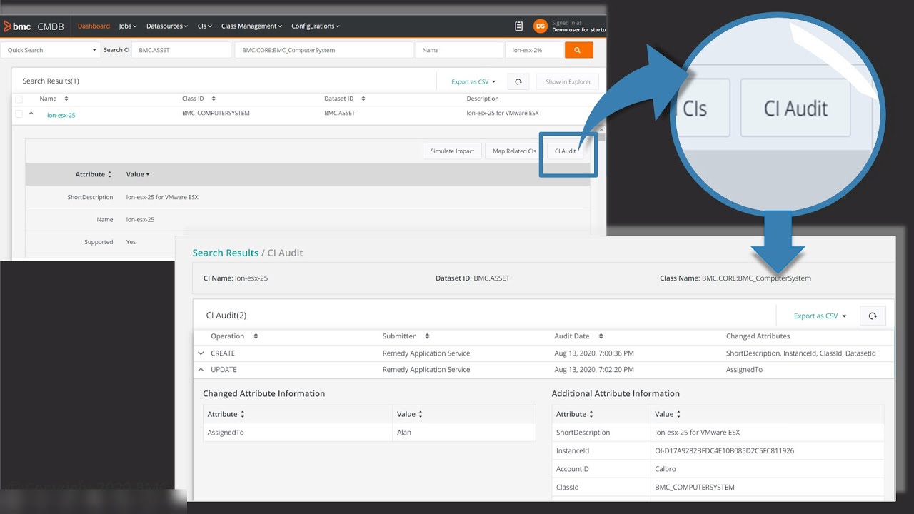 CMDB 20.08- Using Audit to track the history of changes to a CI - YouTube