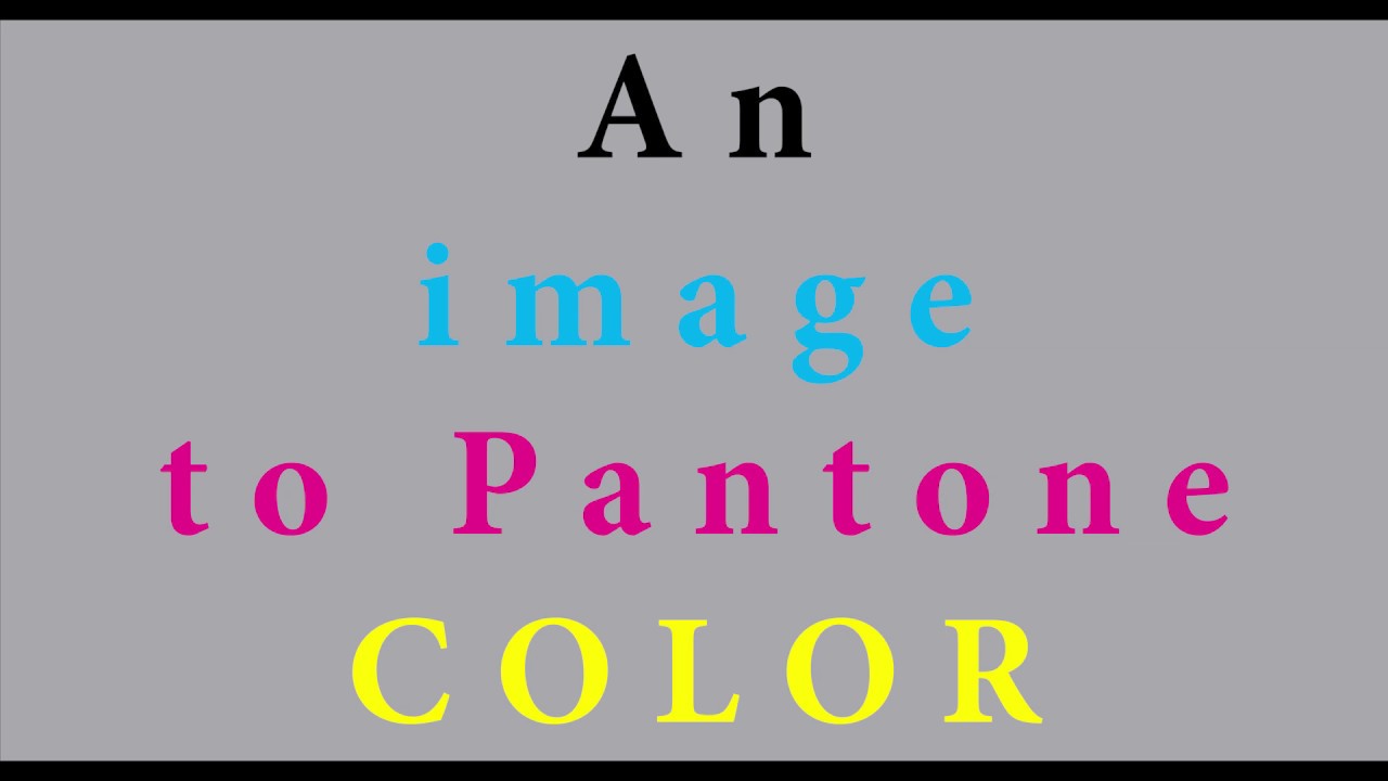 How to convert image into the Pantone color - YouTube