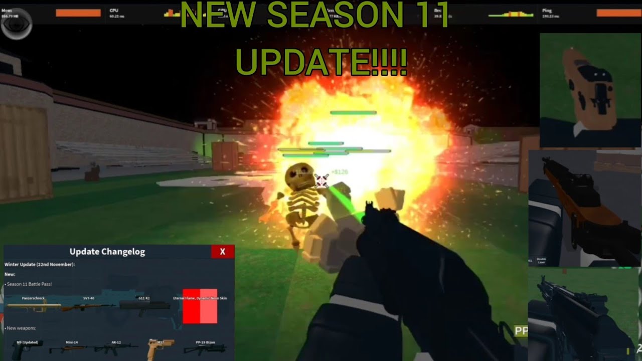SEASON 11 JUST DROPPED!!!! |Roblox zombie uprising| NEW GUNS, NEW PERK ...