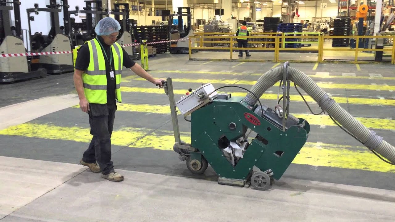 Floor Preparation by Shot Blasting - YouTube