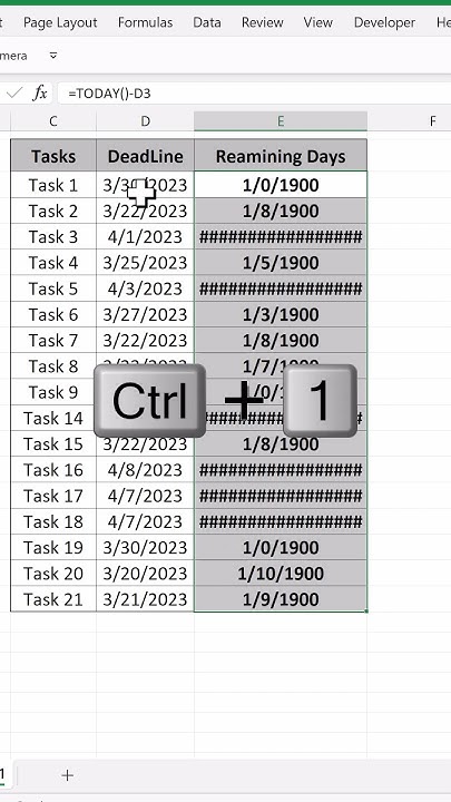 Project deadline tracker in Excel | Excel Tips and tricks | #shorts - YouTube