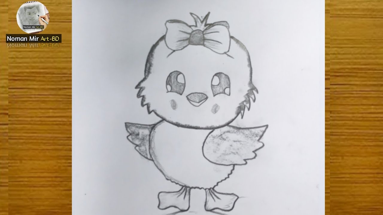 How to draw a cute baby Bird. flaying and enjoying Baby Bird ...