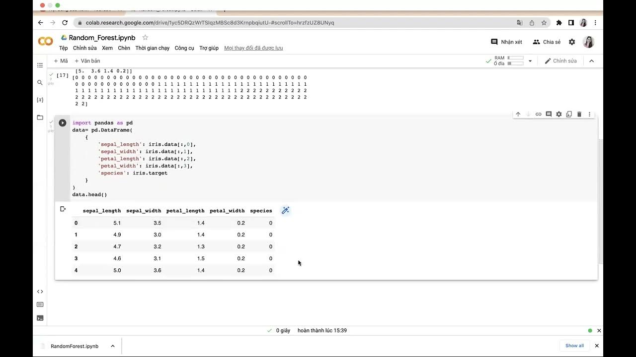Code: Random Forest cho bài toán phân lớp loài hoa( Iris dataset) - YouTube