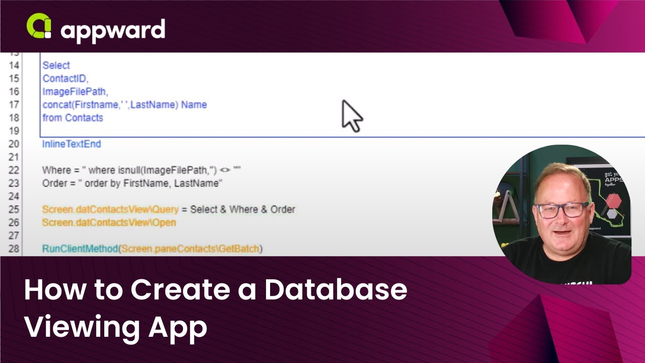 How to create a database viewing app - YouTube
