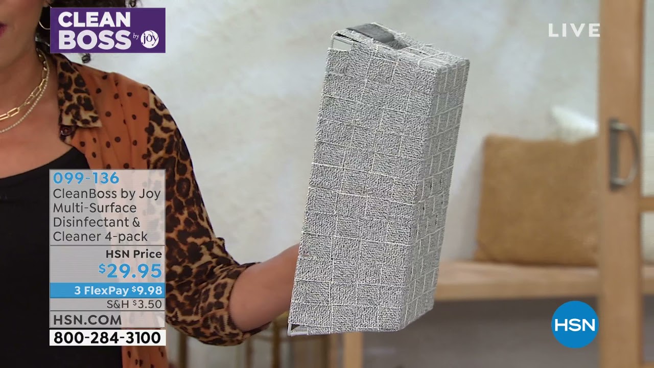 CleanBoss by Joy MultiSurface Disinfectant Cleaner 4pa... - YouTube