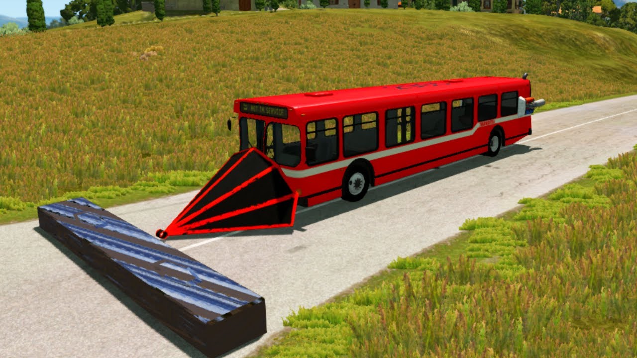 Massive Ledge Vs Cars and Bus Collapse 🤯 - BeamNG Drive - YouTube