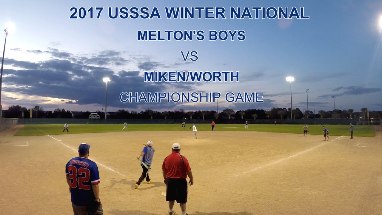2017 USSSA Open Winter National - Team Miken/Worth vs Melton's Boys ...