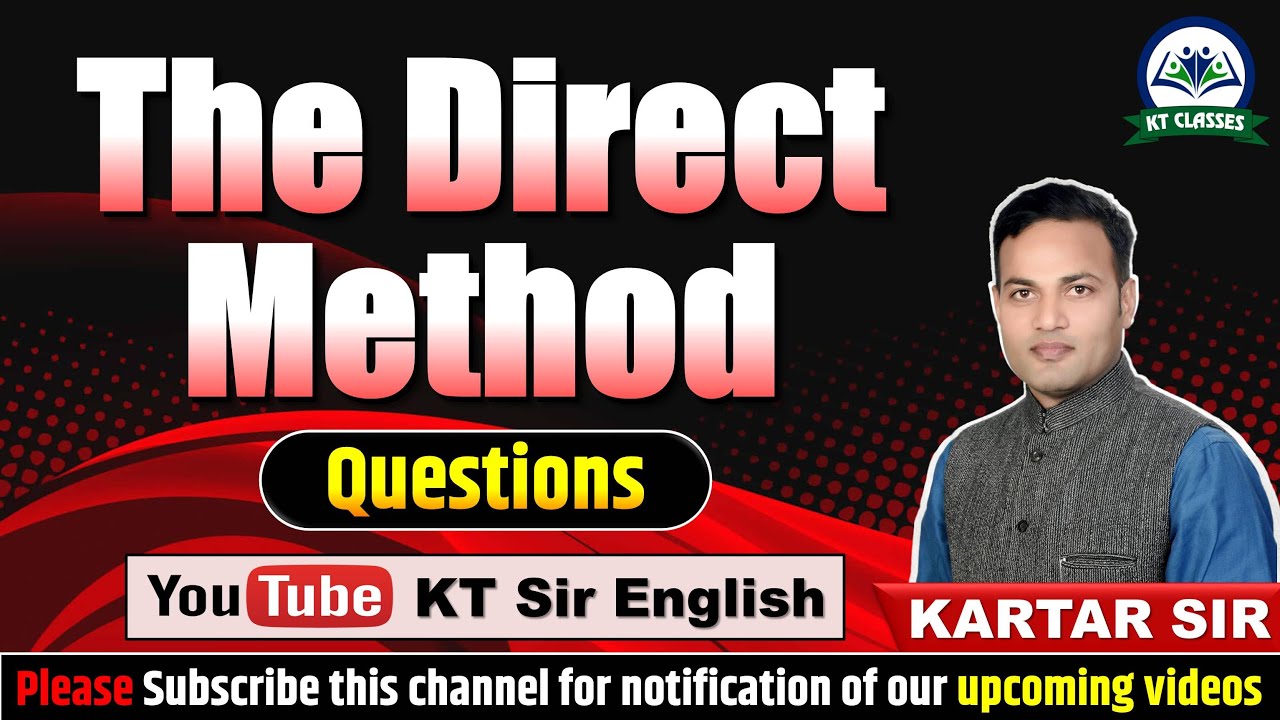 The Direct Method - Questions | English Teaching Methods | RPSC Grade ...
