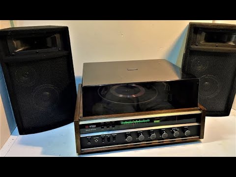 HITACHI KS-3200R Stereo w/Serviced GARRARD Model SL55B Multiplay Record ...