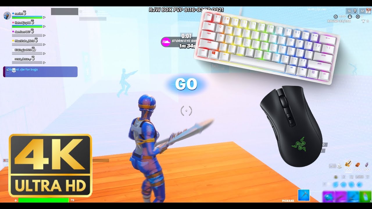[4k] Fortnite ASMR BoxFights 165hz (Purple clicky switches) - YouTube