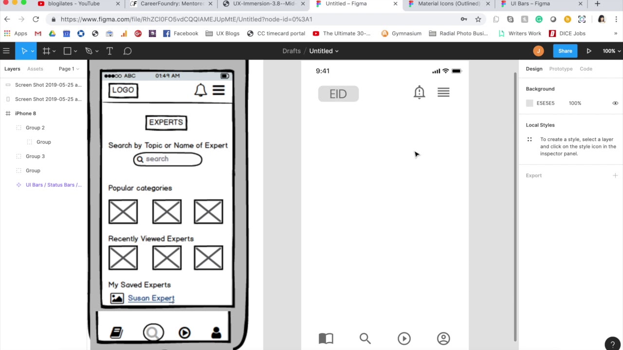 Figma Tutorial - Creating a Gray Scale High Fidelity Prototype - YouTube