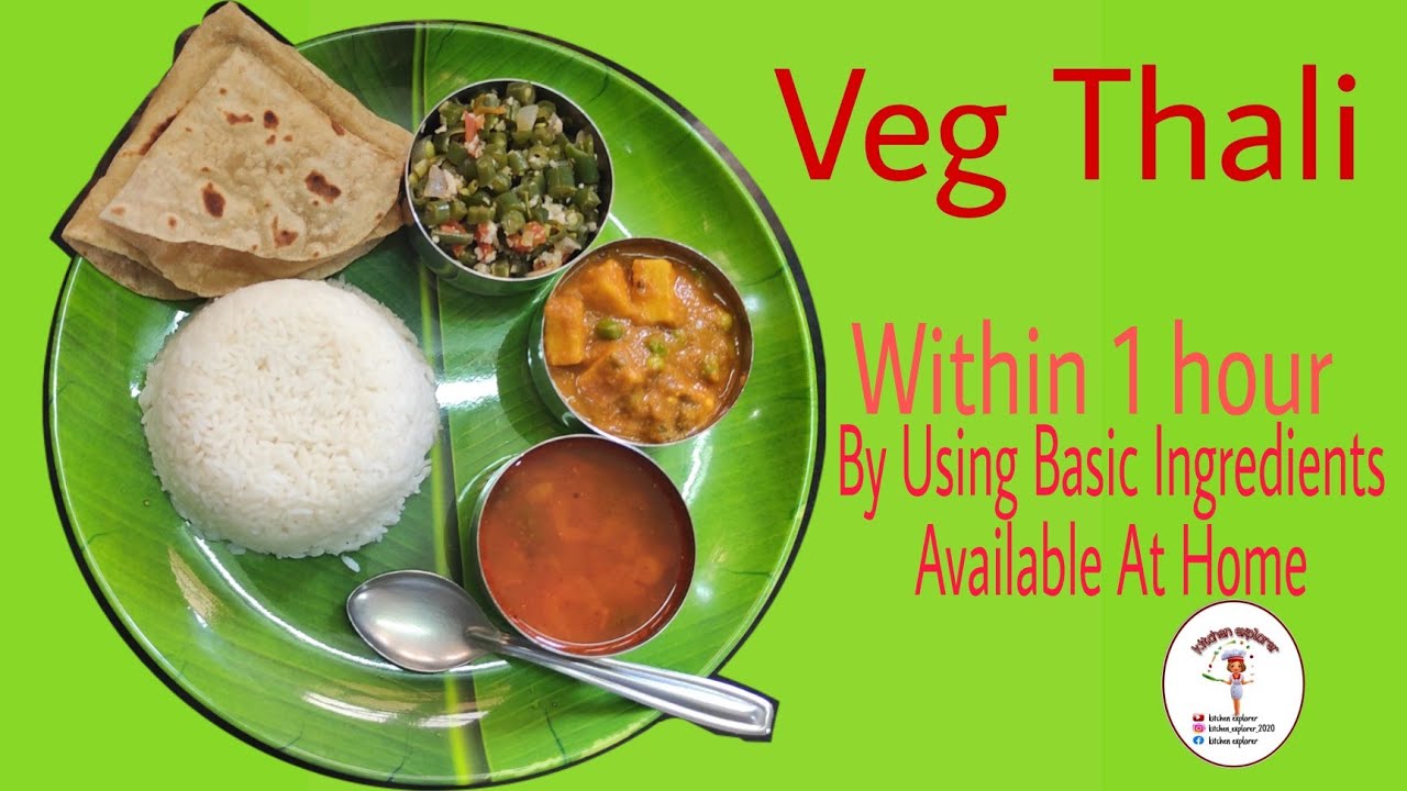 Veg Thali | Simple & Easy Veg thali within 1 hour | Veg Thali Recipe ...
