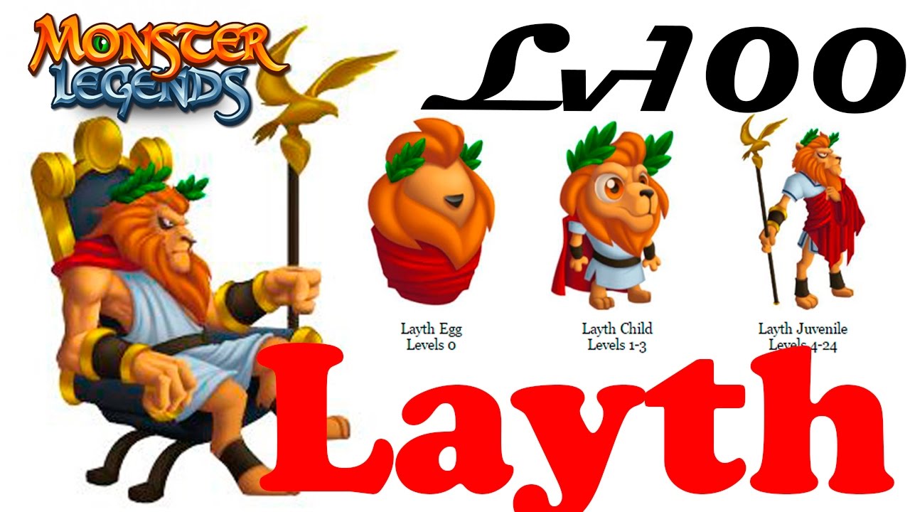 Layth 1-100 Monster Legends - монстр света на прокачку - YouTube