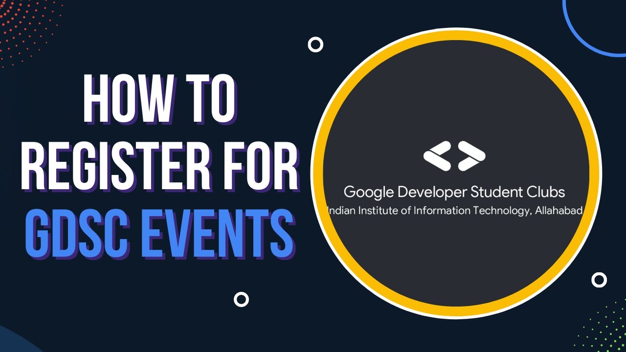 How to Register for GDSC Events - YouTube