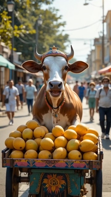 A Clever Cow 🐮 and a Foolish Monkey 🐒 #aistories #cowstories #shorts ...