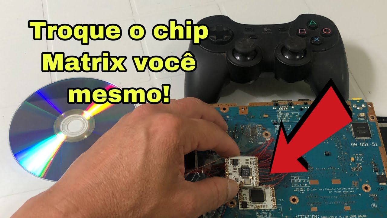 Como trocar o chip Matrix do ps2 você mesmo! - YouTube