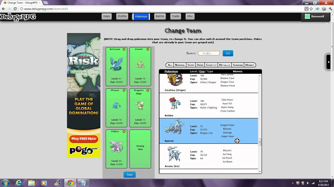 how to level up fast on pokemon deluge :D - YouTube