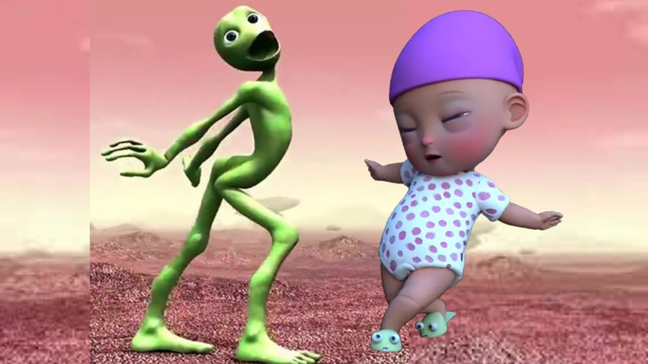 Dame Tu Cosita Challenge Alien vs Funny Baby Dancing | Green alien ...