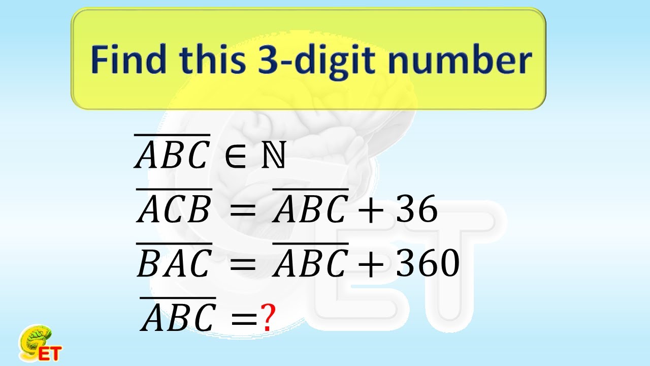 Find this 3-digit number. 【Fun Math, 6th grade – 36】 - YouTube