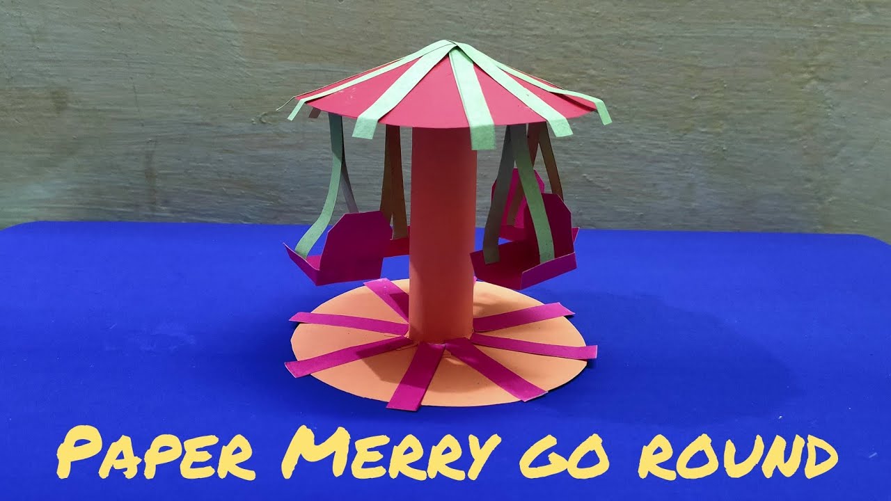 Paper Merry go round, Paper Merry go round craft, Paper Merry go round for kides, merry go round ...