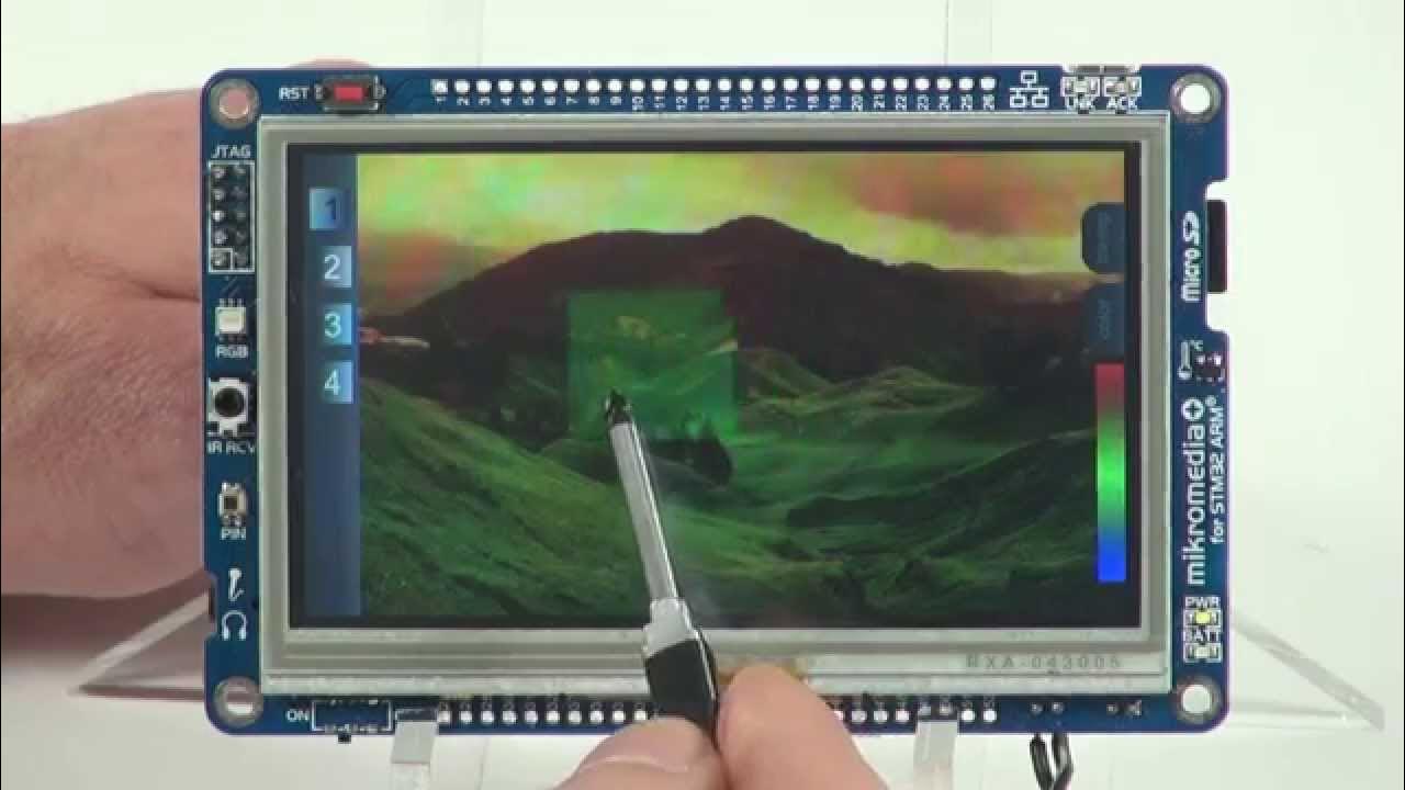 TFT Graphic Library - Colors and objects transparency - YouTube