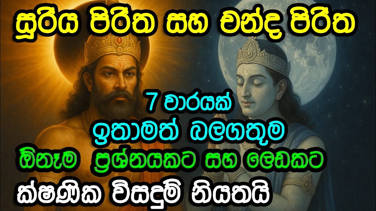 සූරිය පිරිත සහ චන්ද පිරිත-7/Suriya and chanda piritha 7/ඔබගේ දැවෙන ...