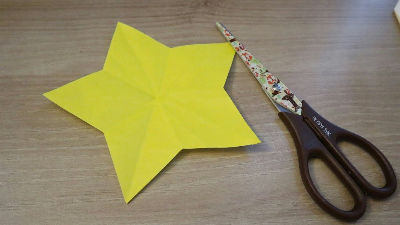 HOW TO MAKE PAPER STAR IN ONE CUT - YouTube