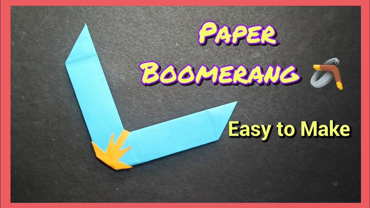 Easy Origami Boomerang / How to make paper origami Boomerang 🪃#diy ...